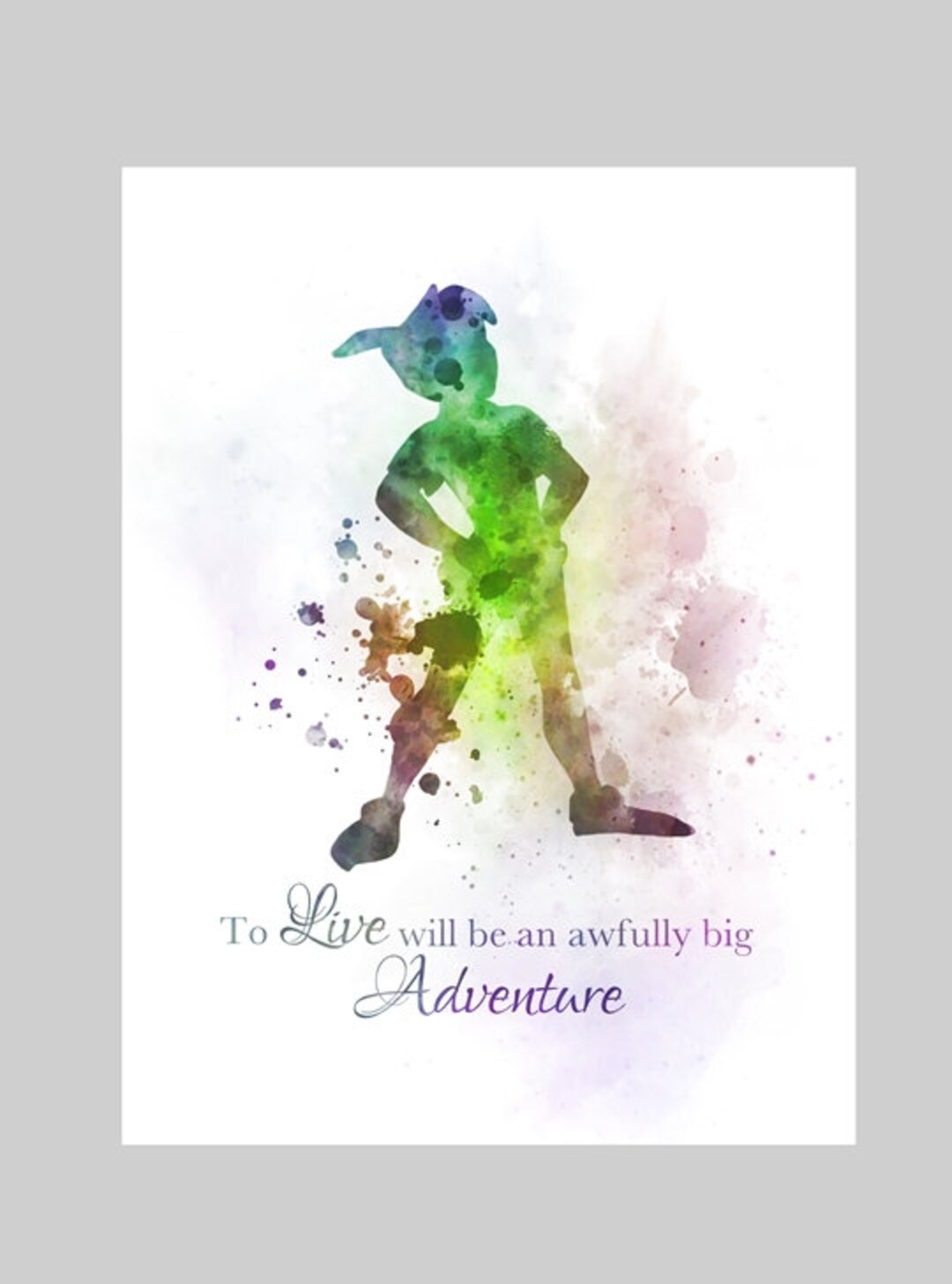 Peter Pan Quote ART PRINT Big Adventure, Nursery, Gift, Wall Art, Home ...
