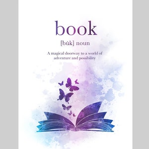 Buch Definition Zitat KUNSTDRUCK Lesen, Roman, Literatur, Buchliebhaber ...