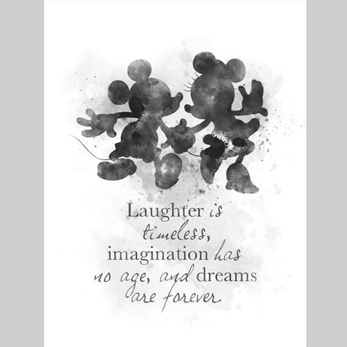 Walt Disney Mickey Mouse Quote ART PRINT Nursery Gift Wall - Etsy