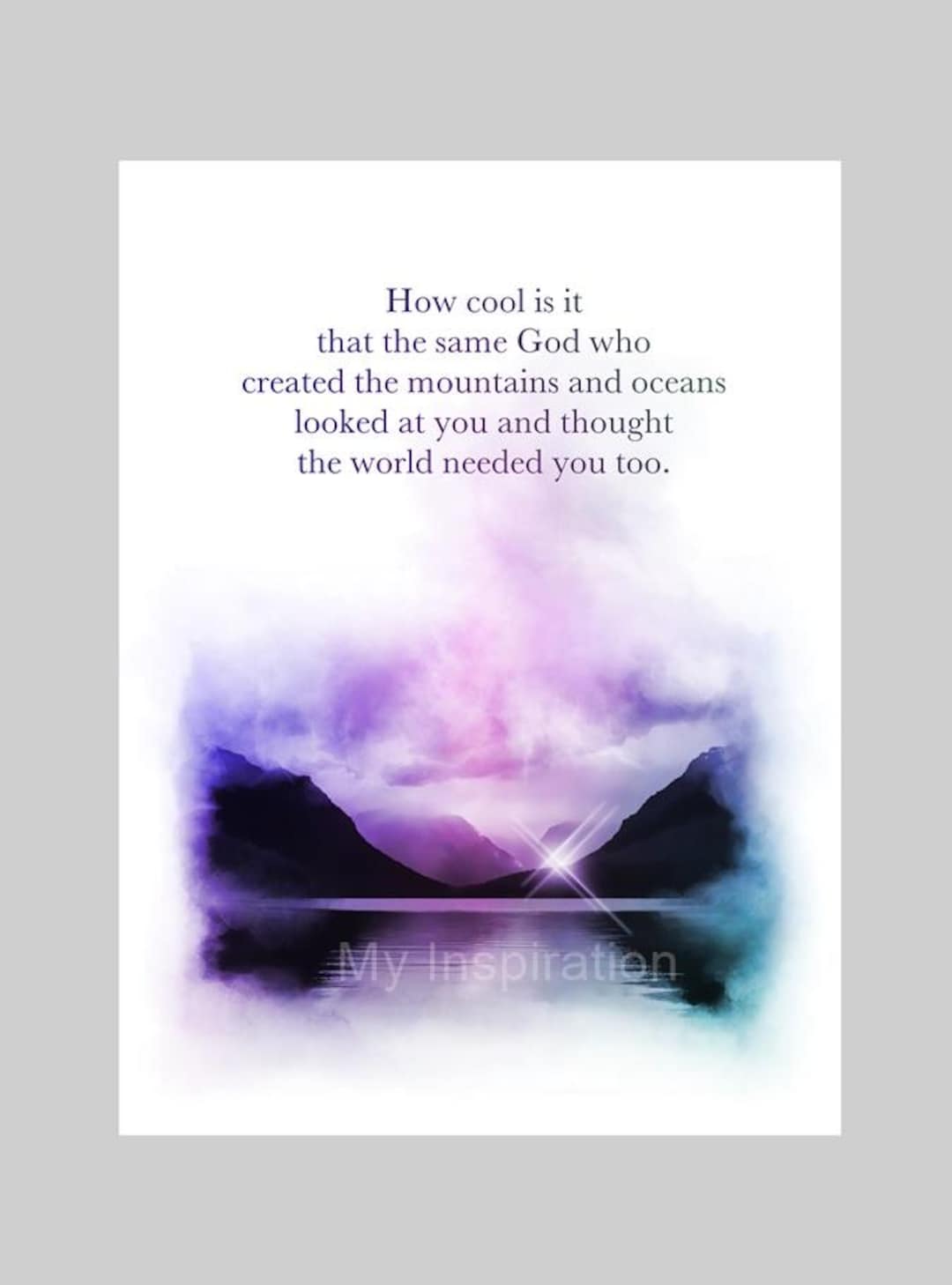Same God Creation ART PRINT Mountains and Oceans, Inspirational Quote ...