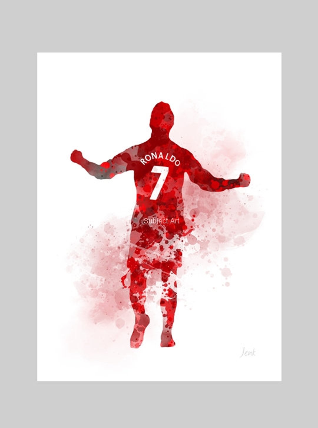 Cristiano Ronaldo ART PRINT Manchester United, Football, Legend, Sport ...