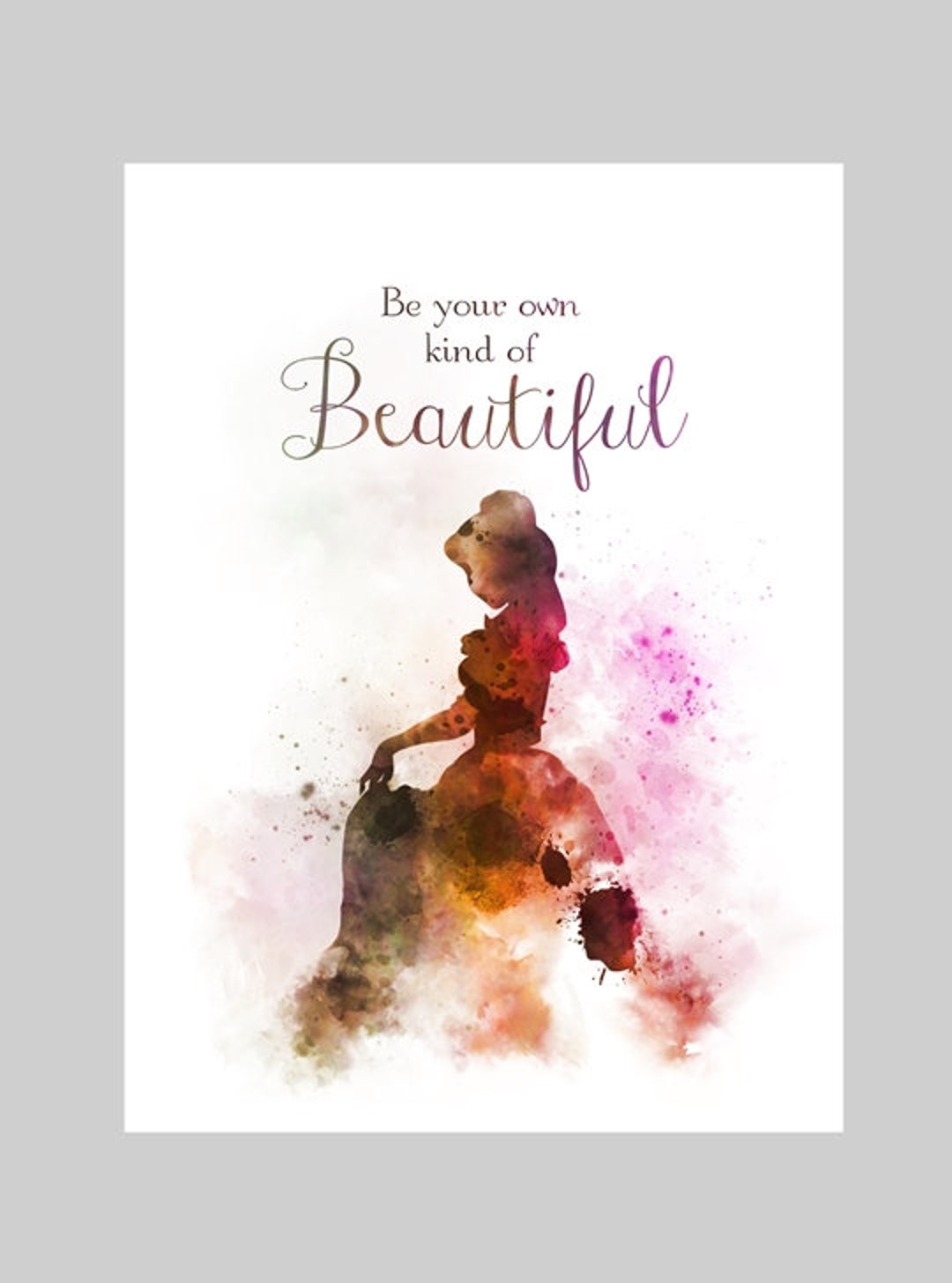Belle Quote ART PRINT Beauty and the Beast, Princess, Nursery, Gift ...