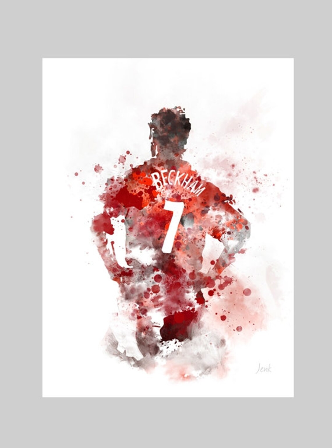 David Beckham ART PRINT Manchester United Legend Football | Etsy