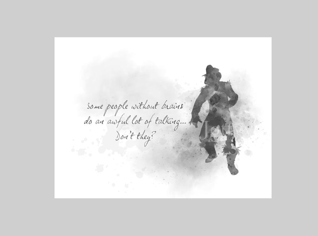 Scarecrow Quote ART PRINT Wizard of Oz, Nursery, Gift, Wall Art, Home ...