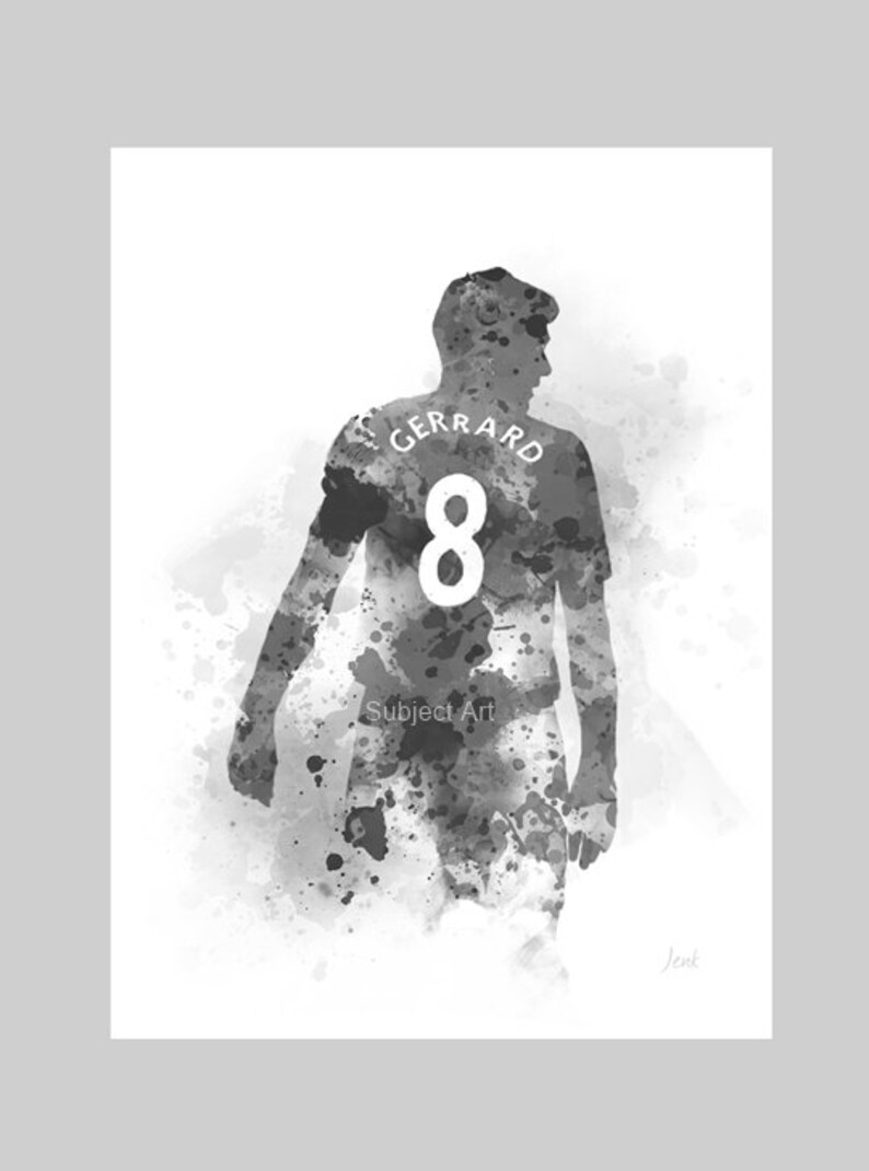 Steven Gerrard ART PRINT Liverpool Football Sport Gift - Etsy
