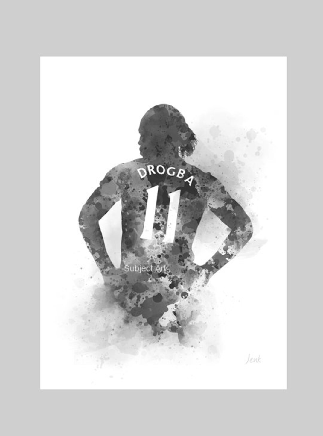 Didier Drogba ART PRINT Chelsea, Football, Sport, Gift, Wall Art, Home ...