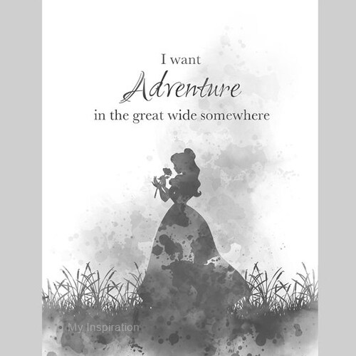 Belle Quote ART PRINT Beauty and the Beast Princess Nursery - Etsy