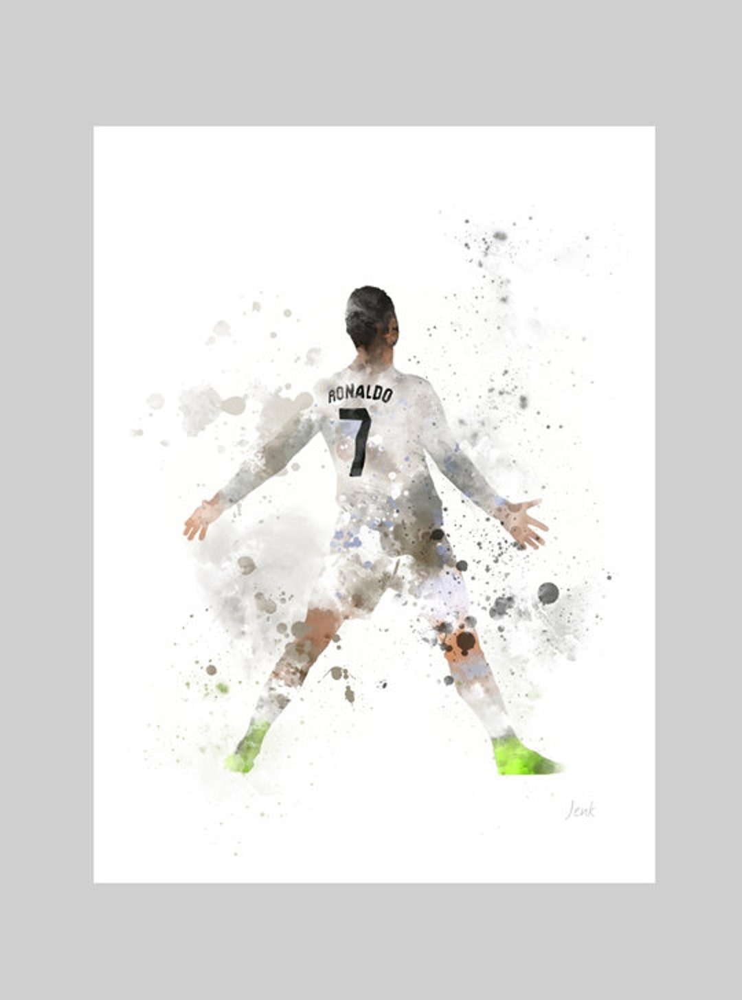 Cristiano Ronaldo ART PRINT Real Madrid, Football, Sport, Gift, Wall ...
