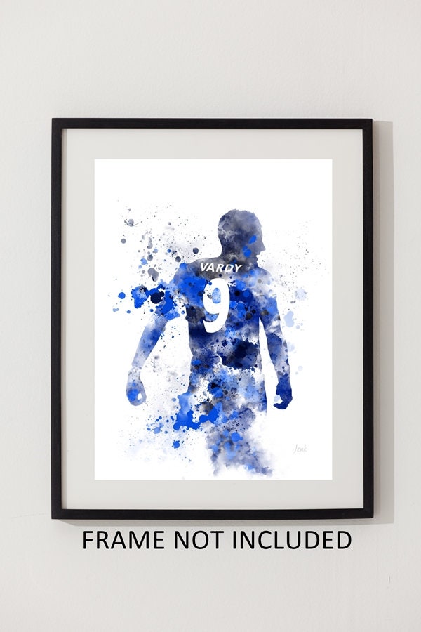 Jamie Vardy ART PRINT Leicester City Football Sport Gift - Etsy UK
