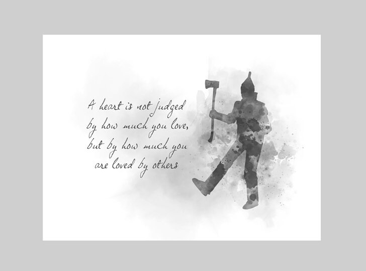 Tin Man Quote ART PRINT Wizard of Oz Nursery Heart Gift - Etsy