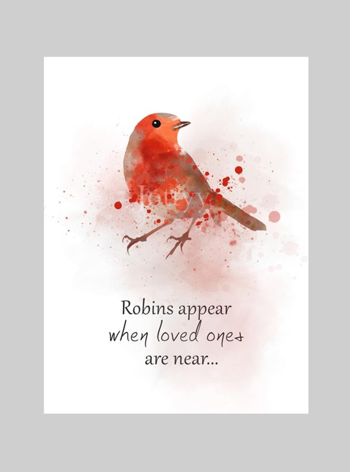 Robin Quote ART PRINT Bird, Love, Memorial, Gift, Wall Art, Home Decor ...