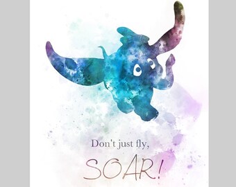 Dumbo Quote ART PRINT Nursery Elephant Gift Wall Art Home - Etsy
