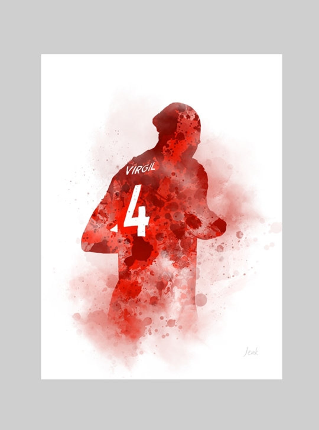 Virgil Van Dijk ART PRINT Liverpool, Football, Sport, Gift, Wall Art ...