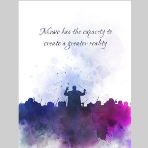Music Quote ART PRINT Orchestra, Conductor, Inspirational, Gift, Wall ...