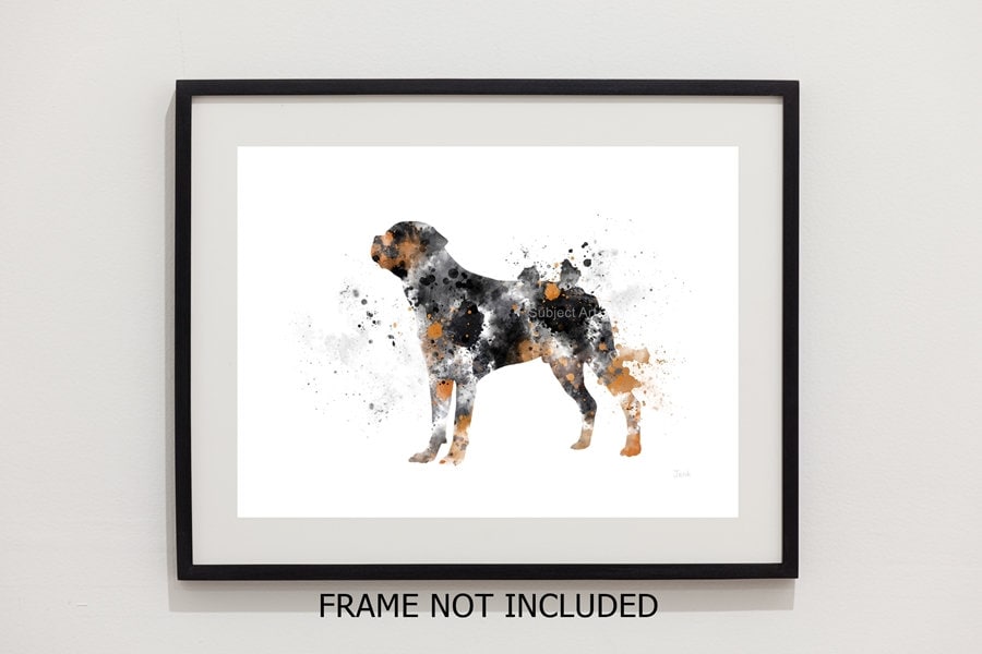 Rottweiler ART PRINT Dog Animal Gift Wall Art Home Decor | Etsy