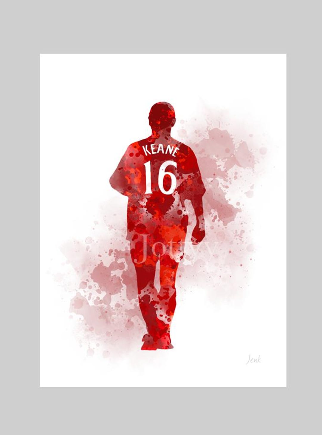 Roy Keane ART PRINT Man Utd, Football, Sport, Gift, Wall Art, Home ...