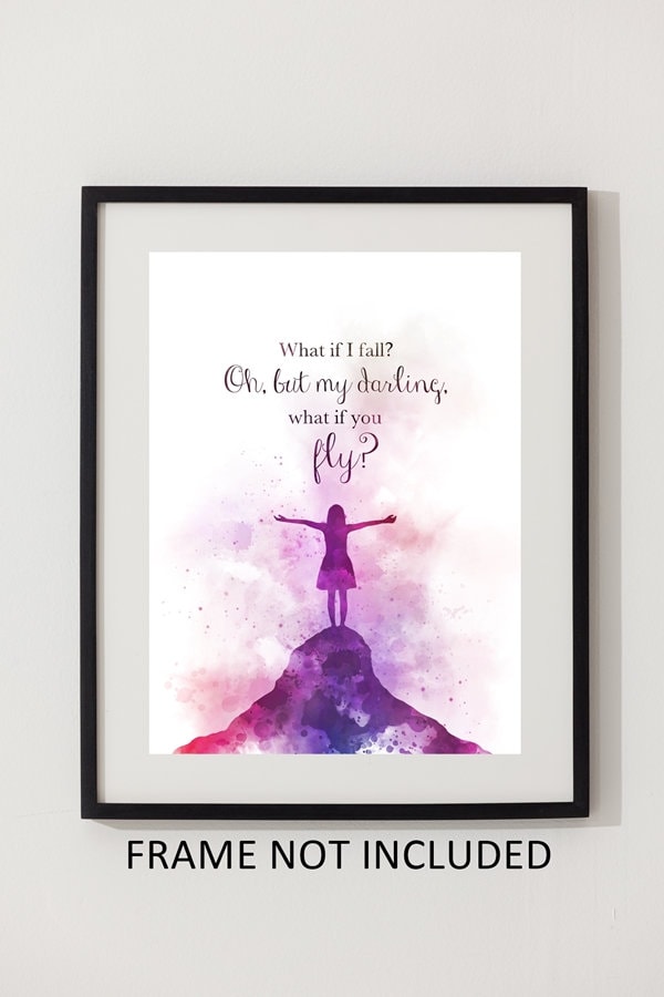 What If I Fall Oh but My Darling What If You Fly ART PRINT - Etsy
