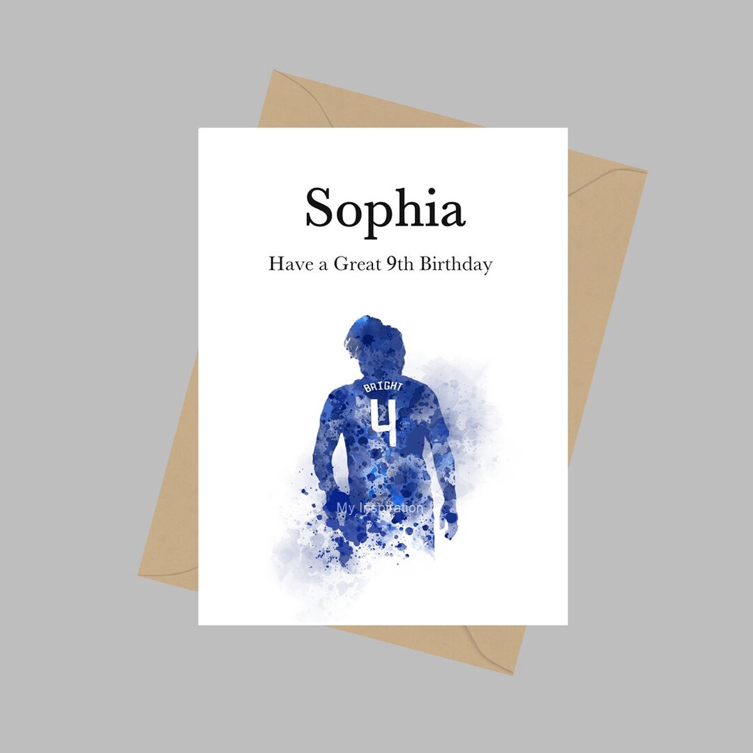 Millie Bright Personalised Card, A5 Greeting Card, Birthday, Chelsea ...