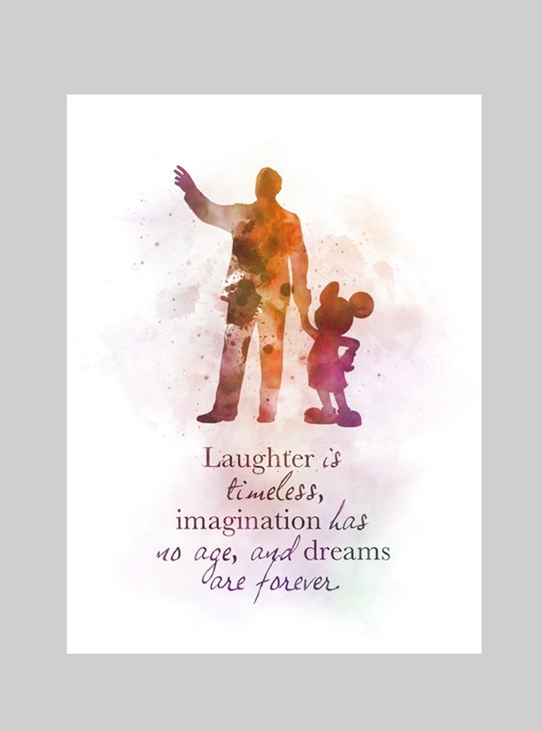 Walt Disney Mickey Mouse Quote ART PRINT Nursery, Gift, Wall Art, Home ...