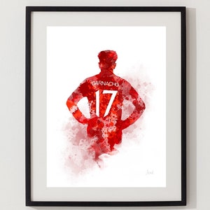 Alejandro Garnacho ART PRINT Manchester United, Football, Sport, Gift ...