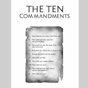 The Ten Commandments ART PRINT Scripture, Christian, Religious ...