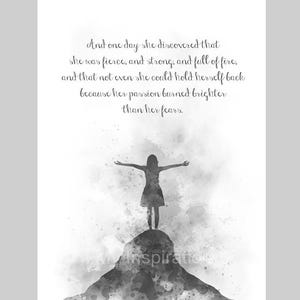 She Was Fierce, and Strong, and Full of Fire ART PRINT Quote ...