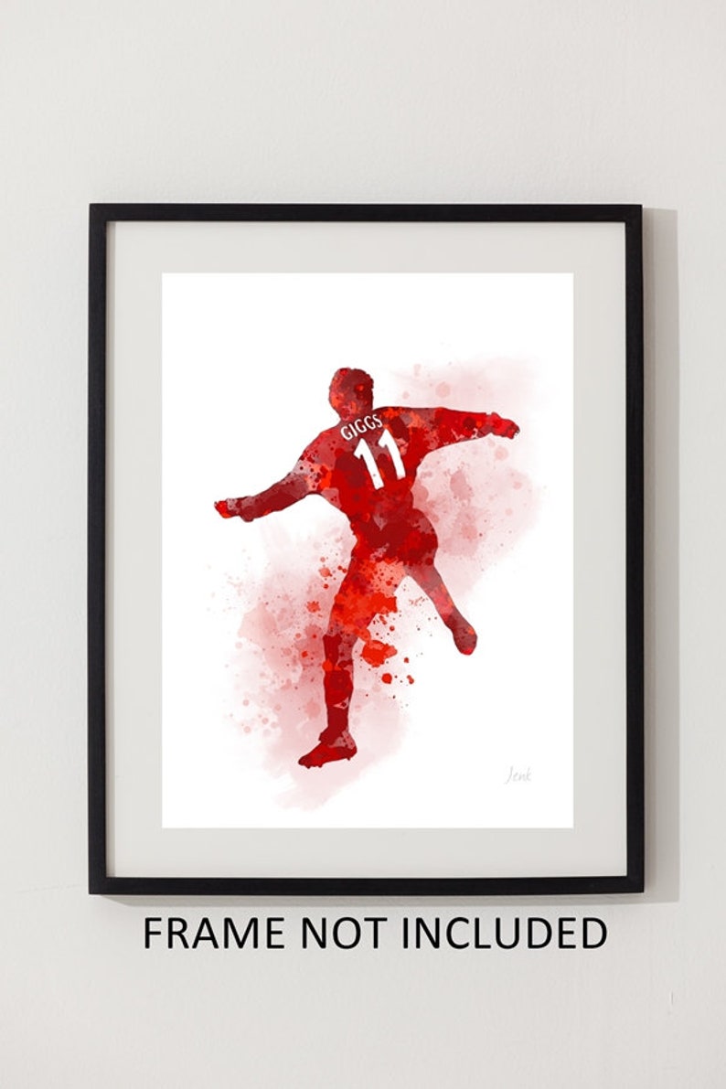 Ryan Giggs ART PRINT Manchester United Football Sport Gift | Etsy