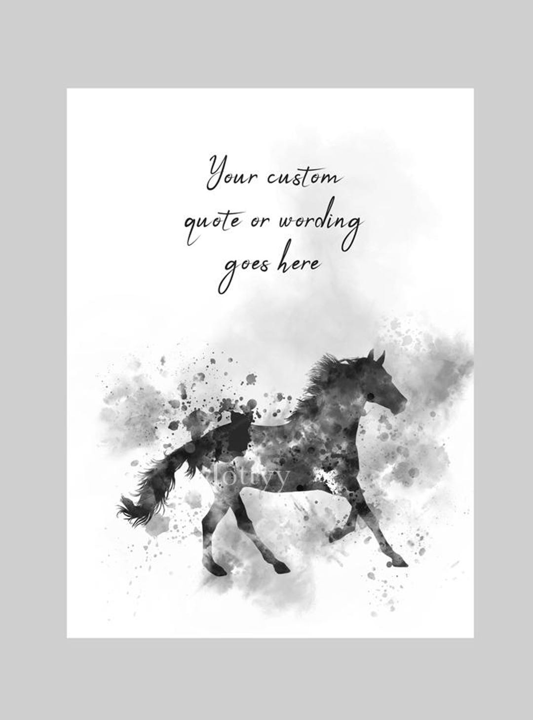 Personalised Horse Memorial ART PRINT Pet Loss Remembrance Custom ...
