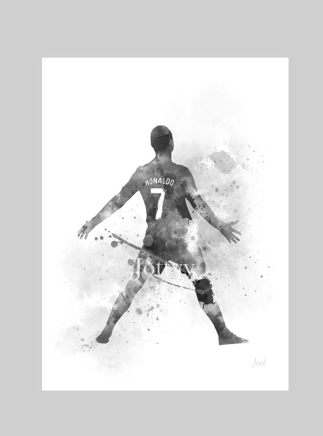 Cristiano Ronaldo ART PRINT Football, Sport, Gift, Wall Art, Home Decor ...