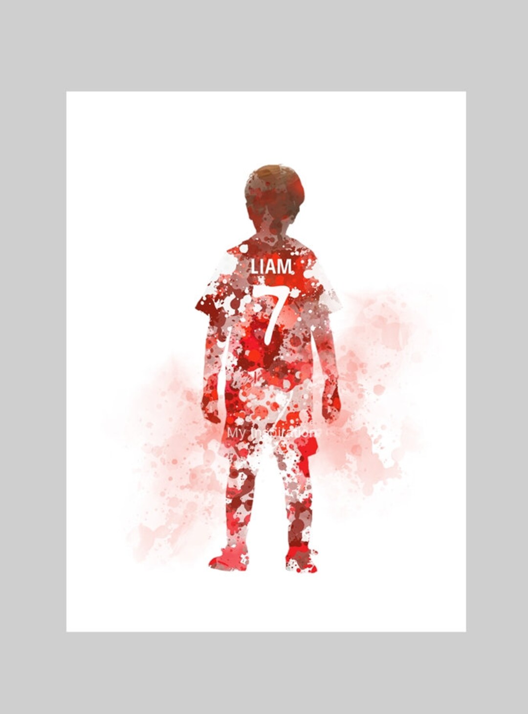 Personalised Arsenal Boy Football Player ART PRINT Gift Idea - Etsy