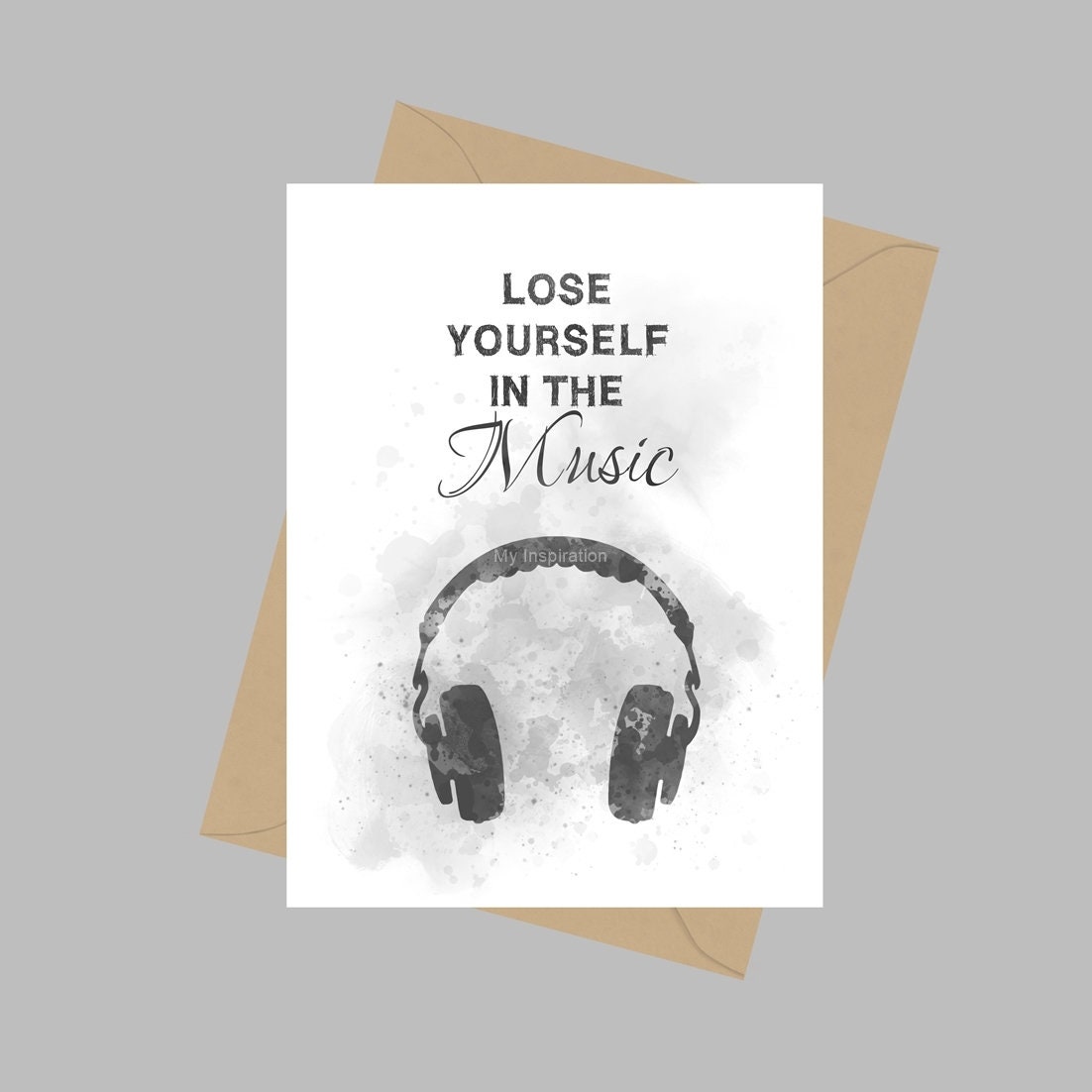 Earbud Quotes NF Paralyzed Grey Headphones Song Lyric Quote Music