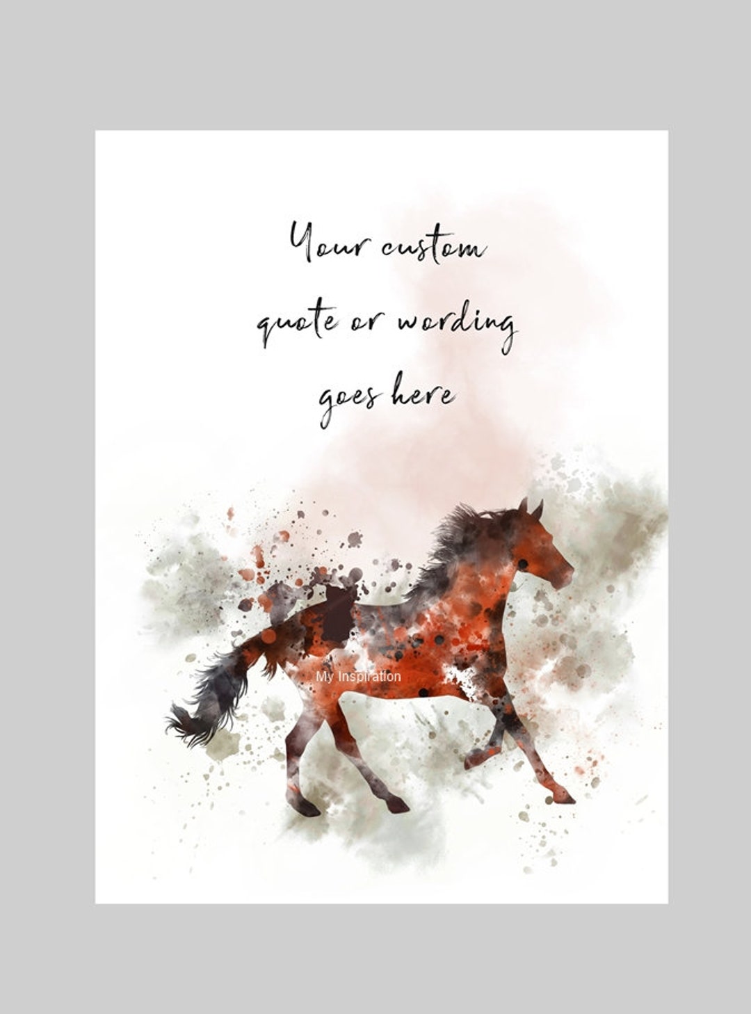 Personalised Horse Memorial ART PRINT Remembrance, Thinking of You, Pet ...