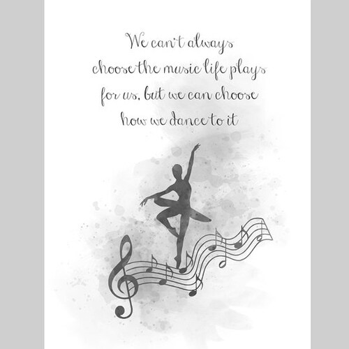 Watercolor Ballerina Inspirational Quote Wall Art Print Give - Etsy