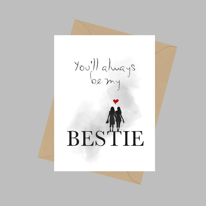 You'll Always Be My Bestie A5 Greeting Card Best Friend - Etsy