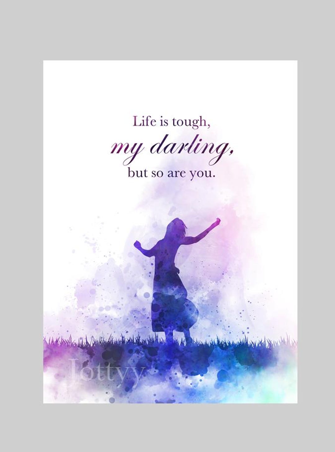 Life is Tough Quote ART PRINT Inspirational, Motivational, Gift, Wall ...