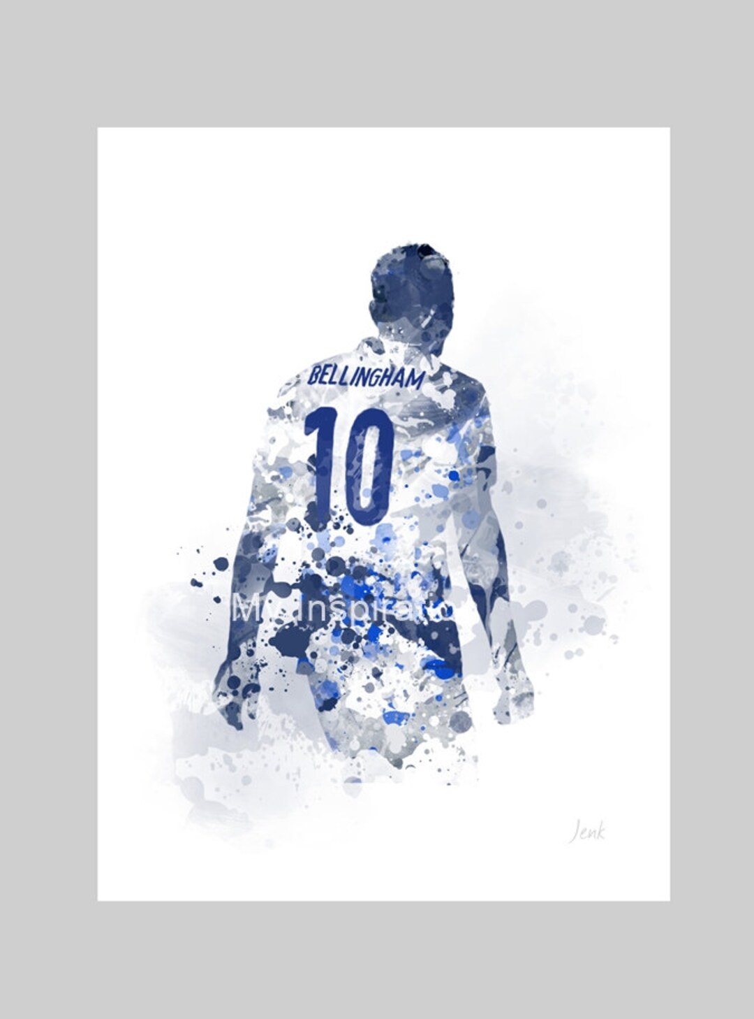 Jude Bellingham ART PRINT England, Football, Sport, Gift Idea, Wall Art ...