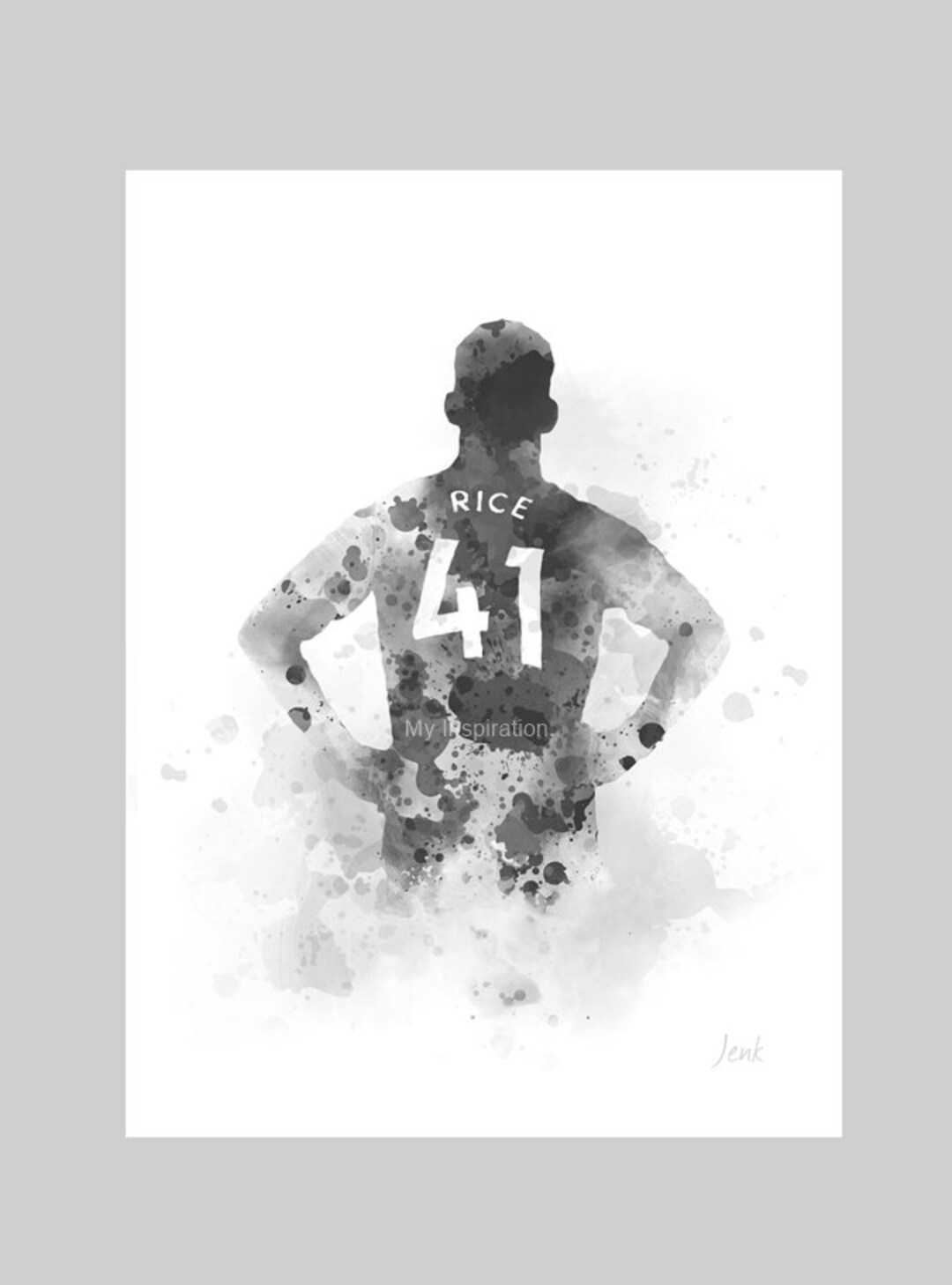 Declan Rice ART PRINT Arsenal, Football, Sport, Gift, Wall Art, Home ...