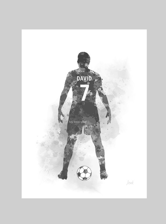 Personalised Football Soccer Player ART PRINT Custom Gift - Etsy