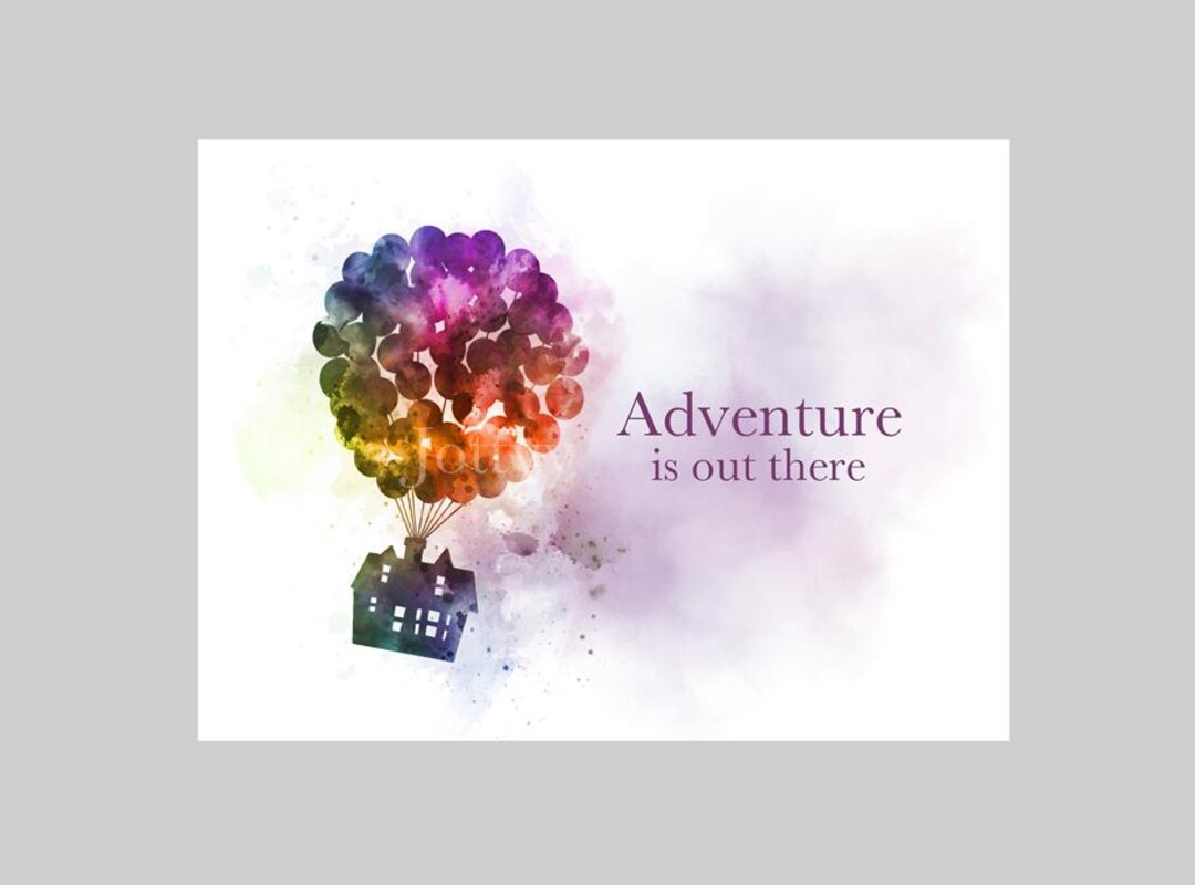 Adventure is Out There Quote ART PRINT Inspirational, Motivational ...