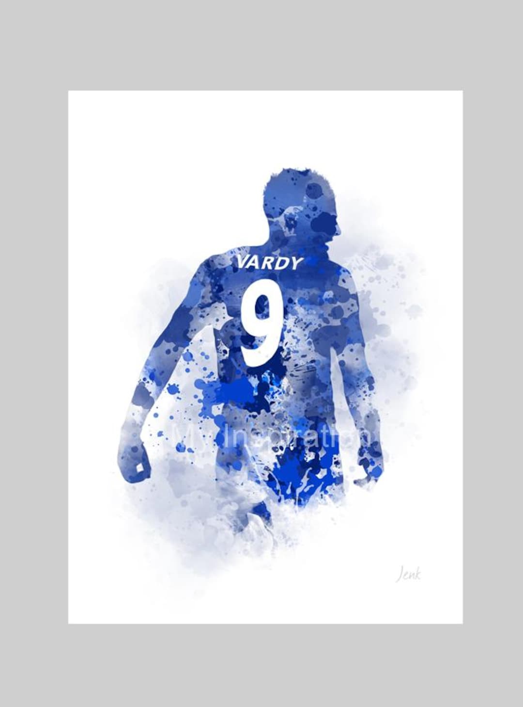 Jamie Vardy ART PRINT Leicester City, Football, Sport, Gift, Wall Art ...