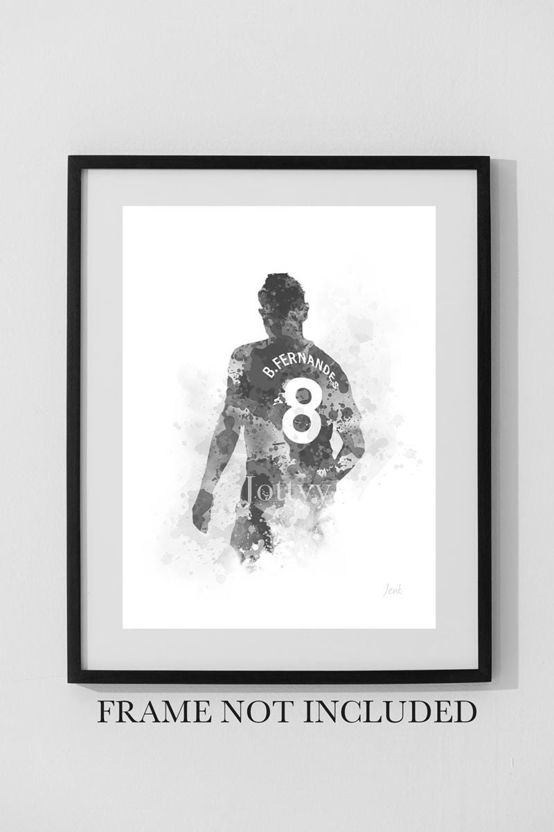 Bruno Fernandes ART PRINT Manchester United, Football, Sport, Gift ...