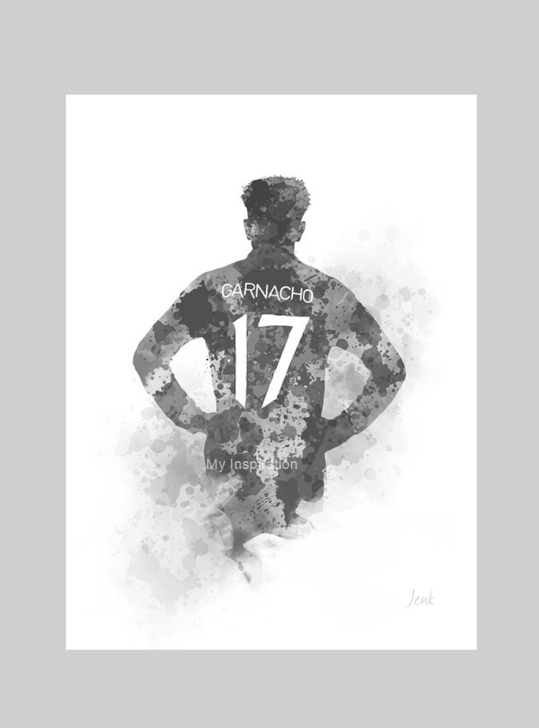 Alejandro Garnacho ART PRINT Manchester United, Football, Sport, Gift ...