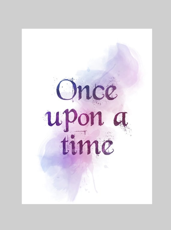 Once upon a time Quote ART PRINT Inspirational Nursery | Etsy