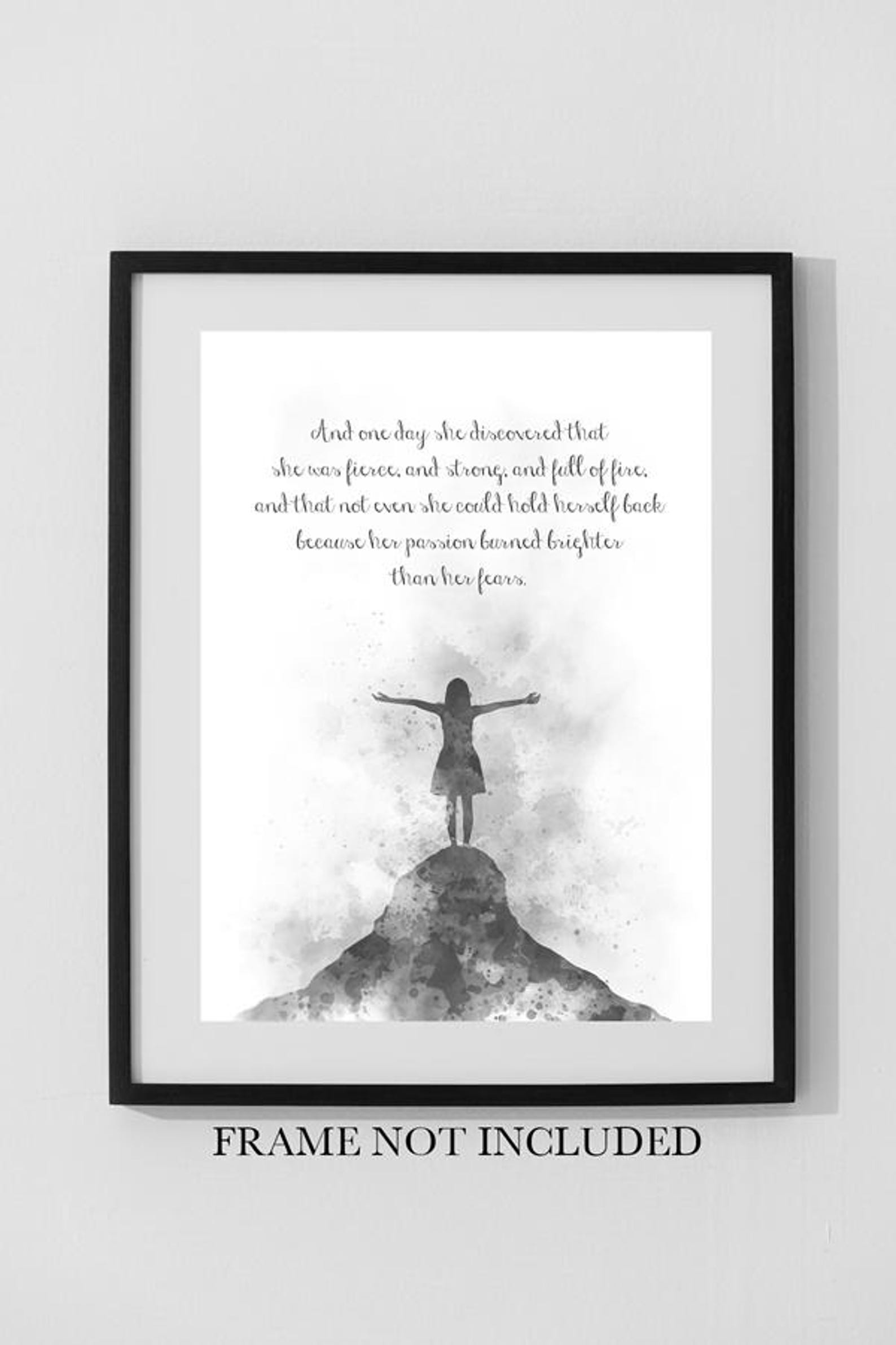 She Was Fierce, and Strong, and Full of Fire ART PRINT Inspirational ...