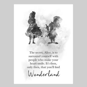 Alice and Mad Hatter Quote ART PRINT the Secret, Alice, is to Surround ...