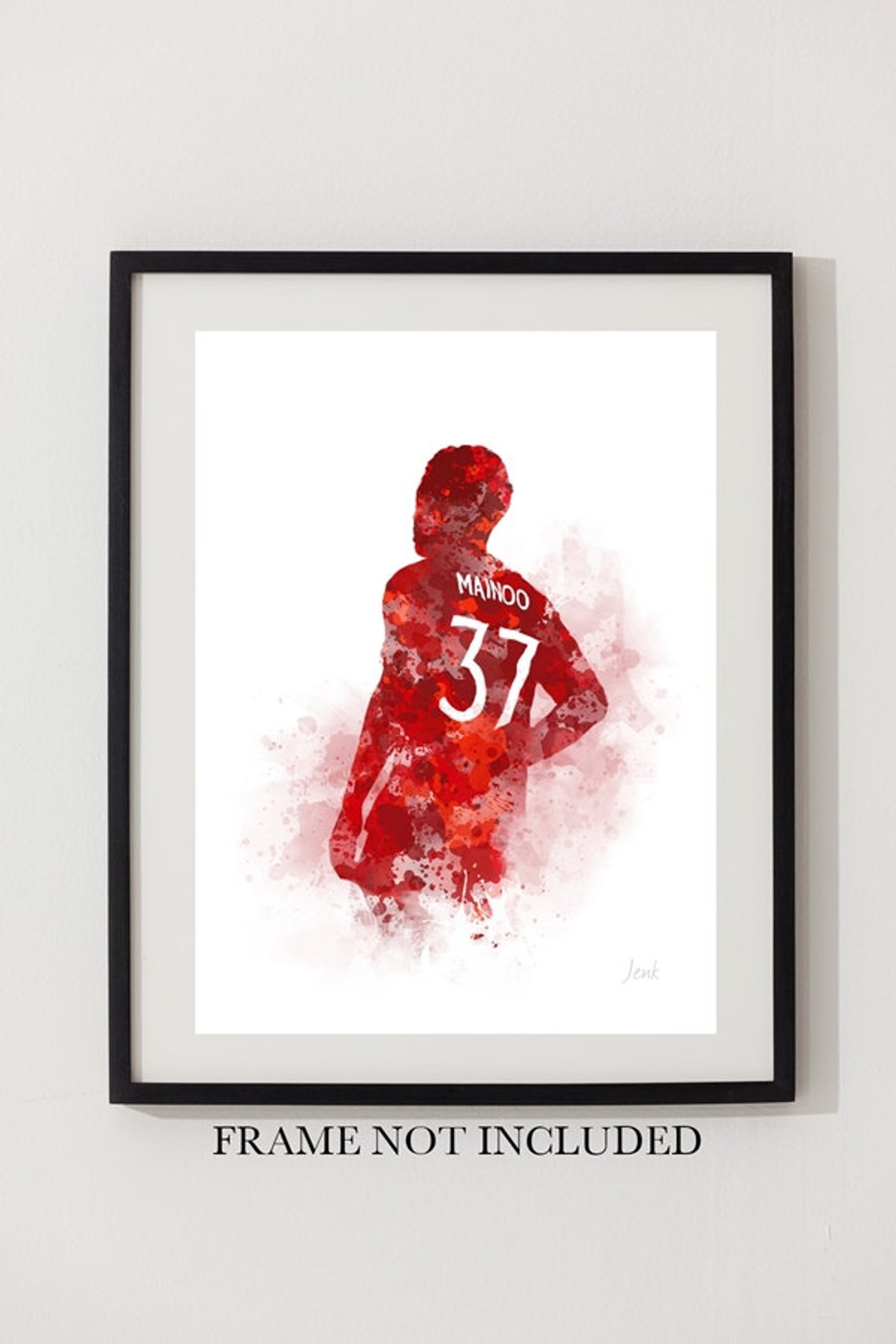 Kobbie Mainoo ART PRINT Manchester United, Football, Sport, Gift, Wall ...
