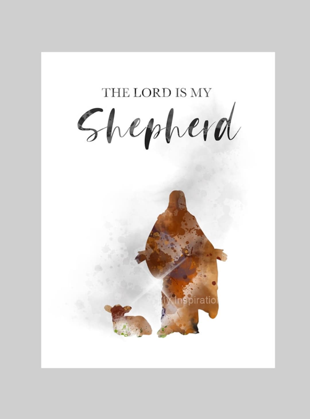 The Lord is My Shepherd ART PRINT Religious Christian Home Decor - Etsy