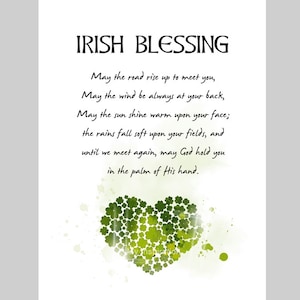 May the Road Rise up to Meet You, Irish Blessing ART PRINT Christian ...