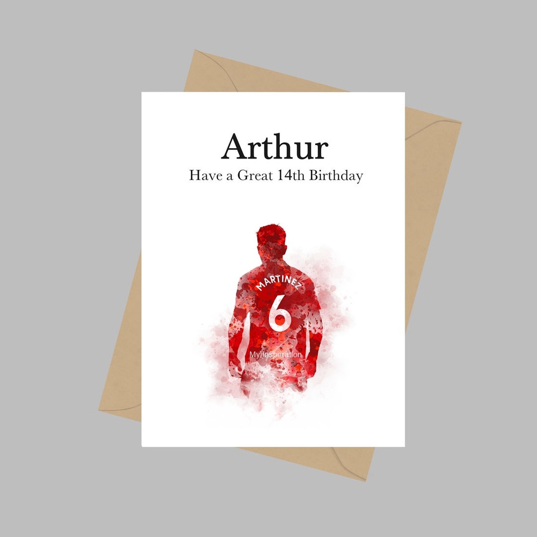 Lisandro Martínez Personalised Card, A5 Greeting Card, Birthday ...