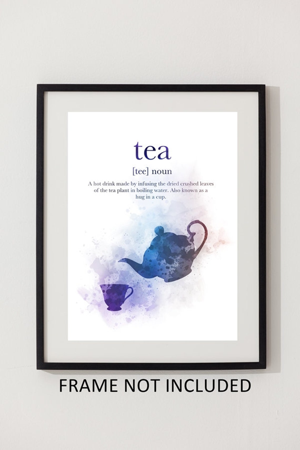 Tea Definition Quote ART PRINT Gift Wall Art Home Decor | Etsy